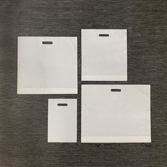 Bæreposer i plast - Plastik pose uden tryk - pose med håndtag / hank